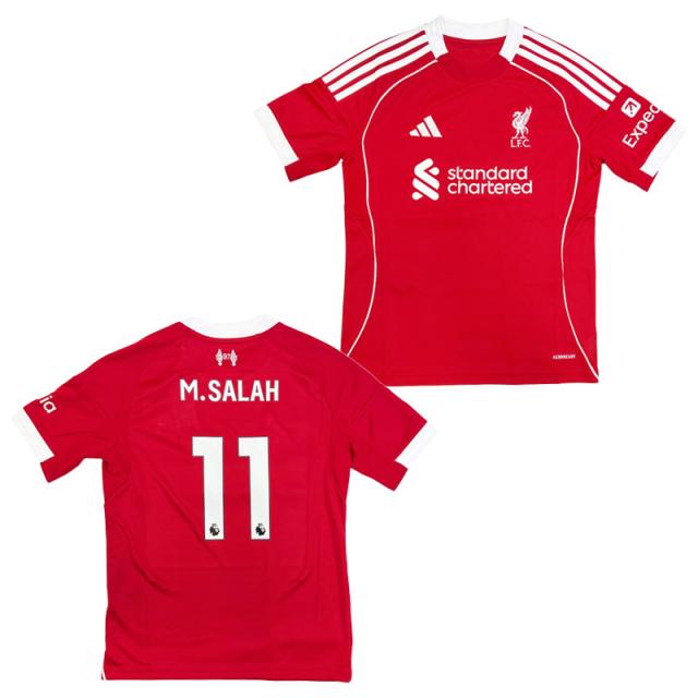 アディダス ジュニア キッズ リバプールFC ホーム レプリカ ユニフォーム レッド #11 モハメド・サラー サッカー レプリカウェア ネーム入り JYF33-NUMBER-11