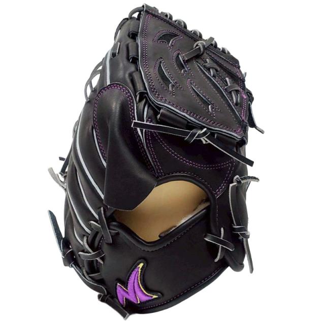 ノーリミット 硬式グラブ Nolimit KSRシリーズ ウェブを曲げない 野球 グローブ 一般 大人 【硬式投手用／サイズ30cm】 KSR-01-BLKPPL