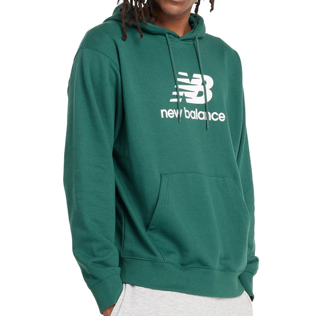 ニューバランス Sport Essentials Stacked Logo スウェットフーディ パーカー トレーニングウェア スウェット ナイトウォッチグリーン MT41501-NWG
