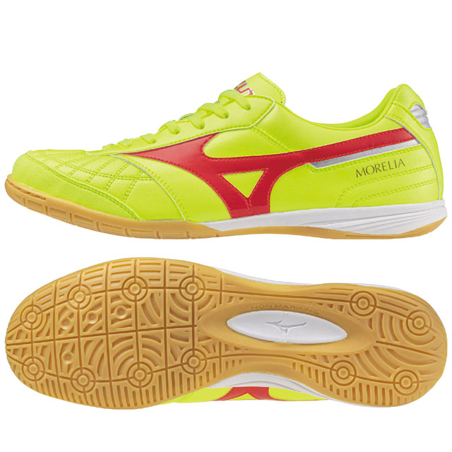 22％OFF！ ミズノ フットサル インドアシューズ モレリア SALA JAPAN IN セーフティーイエロー カンガルー革 屋内シューズ 【Mizuno2024Q1】 Q1GA240045