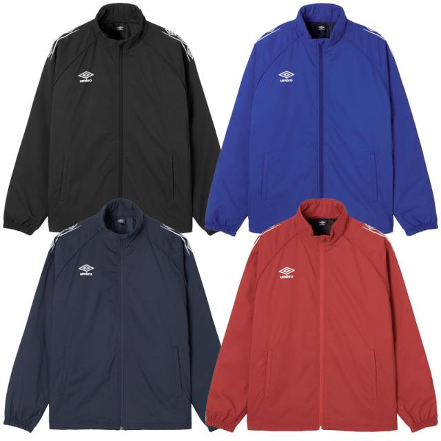 アンブロ サッカー フットサル 中綿インシュレーションジャケット 長袖 フルジップ 保温 裏トリコット起毛 防風 撥水 UF5FWB03MA