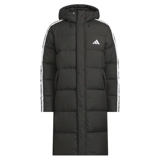アディダス サッカー フットサル スリーストライプス レギュラーフィット ロング ダウンコート ベンチコート 防風 保温 WF945-JZ8731