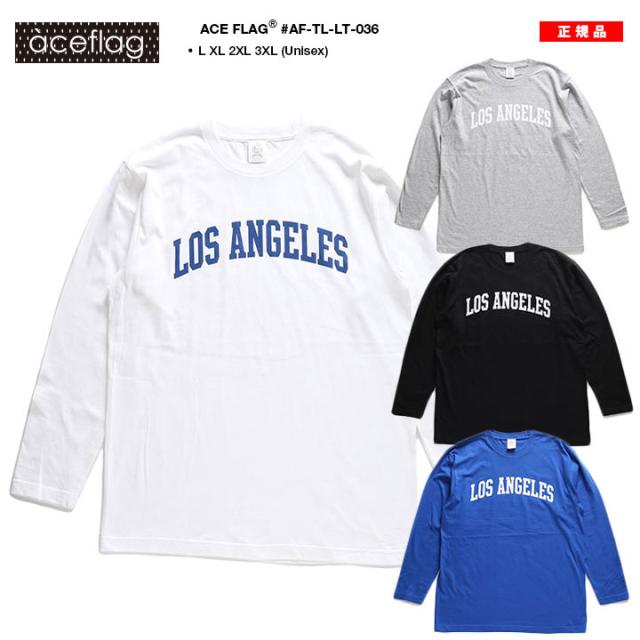 【50%OFF】 ACE FLAG ロンT Los Angeles LA ロゴメンズ 春秋冬用 全4色 大きいサイズ エースフラッグ Tシャツ 長袖 おしゃれ かっこいい オーバーサイズ ...