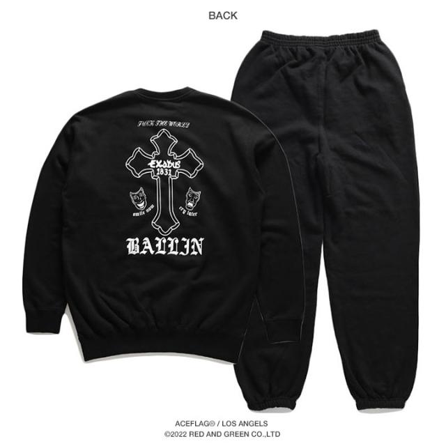 ACEFLAG 上下セット 長袖 メンズ 春秋冬用 黒/白 大きいサイズ エース