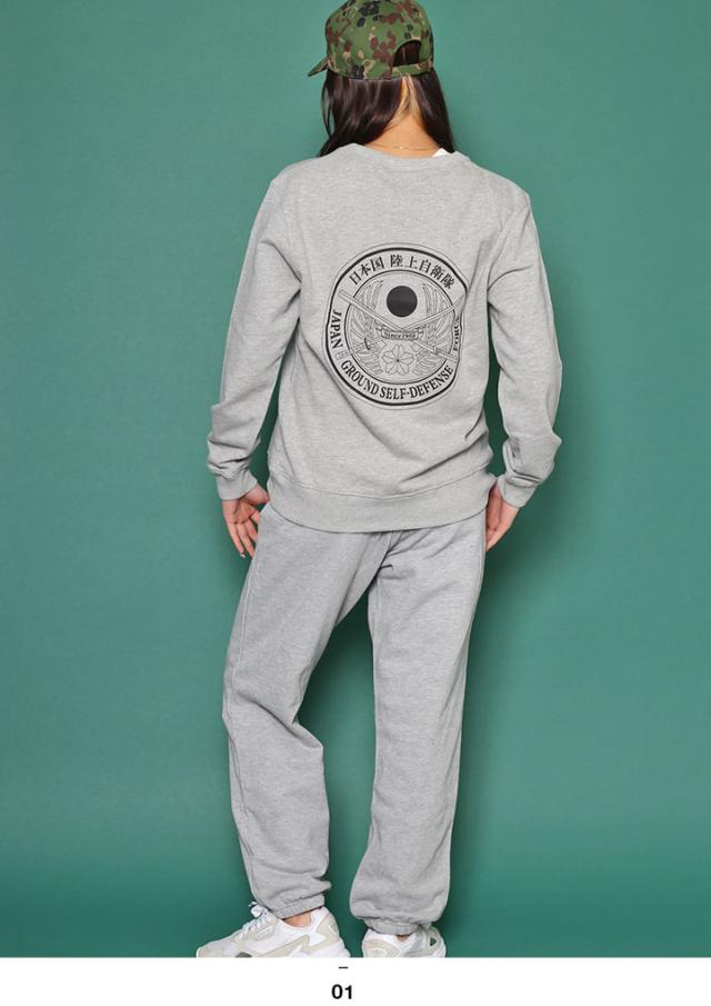 自衛隊 グッズ 桜刀 陸自 公式 セットアップ 上下セットストリート系 トレーナー 長袖 ストリート スウェット スウェットパンツ コットン 綿 グレー 大きいサイズ JT-TL-SW-008-JT-LP-SW-003 自衛隊 グッズ 桜刀 陸自 公式 セットアップ 上下セットストリート系