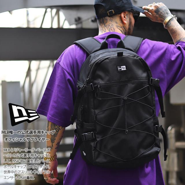 ニューエラ バッグ メンズ レディース 春夏秋冬用 黒 大きいサイズ ロゴ リュック バックパック 大きめ 大容量 BAG おしゃれ かっこいい シンプル バンジーコード 旅行 学校 会社 スケボー 通学 b系 ヒップホップ ファッション ストリート系 ブランド 新作 13518026