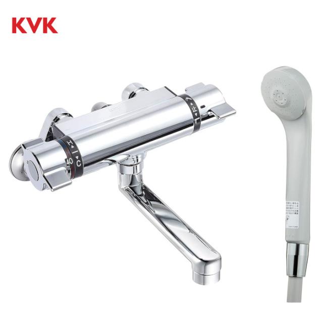 KVK KF800T 壁付サーモスタット サーモスタット式シャワー シャワーヘッド付き 混合栓 水栓 浴室 風呂の通販はau PAY マーケット - ガス器具shop auPAYマーケット店 ...