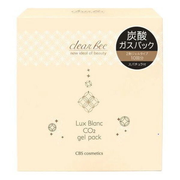 clear bee クリアビー ルクスブラン  CO2パック 300g/10回分 業務用 （スパチュラ付）発酵  日本製  炭酸パック
