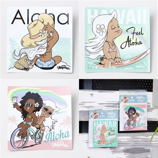 ステッカー シール ハワイ ALOHA MAPUA（アロハマプア） パソコン PC タブレット デコ デコレーション ハワイアン 雑貨 小物 日用品 アーの通販はau PAY マーケット ...