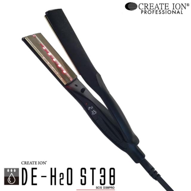 クレイツイオン DE-H2O ST38 水抜きアイロン SCIS-D38PRO 水抜きアイロン ストレートアイロン (酸熱トリートメント トリートメント 赤外線 LED CREATE ION)