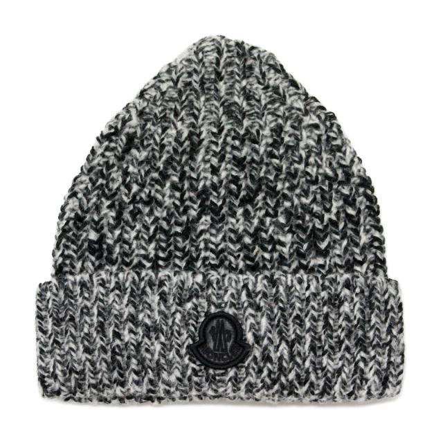 送料無料 96 MONCLER モンクレール 3B00066 M3560 グレー ニットキャップ ニット帽 男女兼用