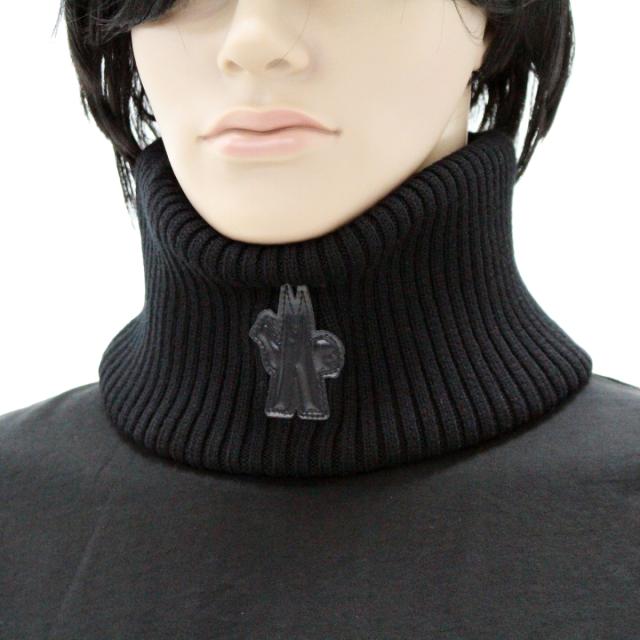 送料無料 8 MONCLER GRENOBLE モンクレール グルノーブル 3G00007 M1131 ブラック ロゴ ネックウォーマー