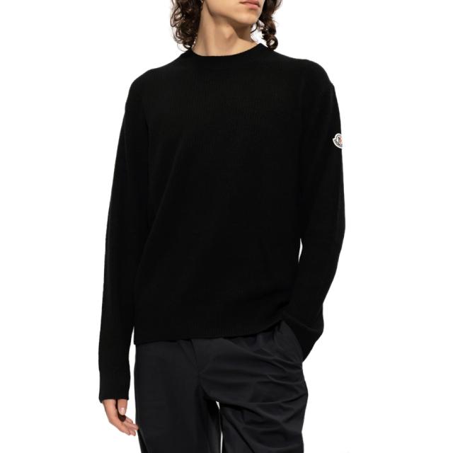 送料無料 41 MONCLER モンクレール 9C00030 M1900 ブラック ニット セーター カシミヤ混合