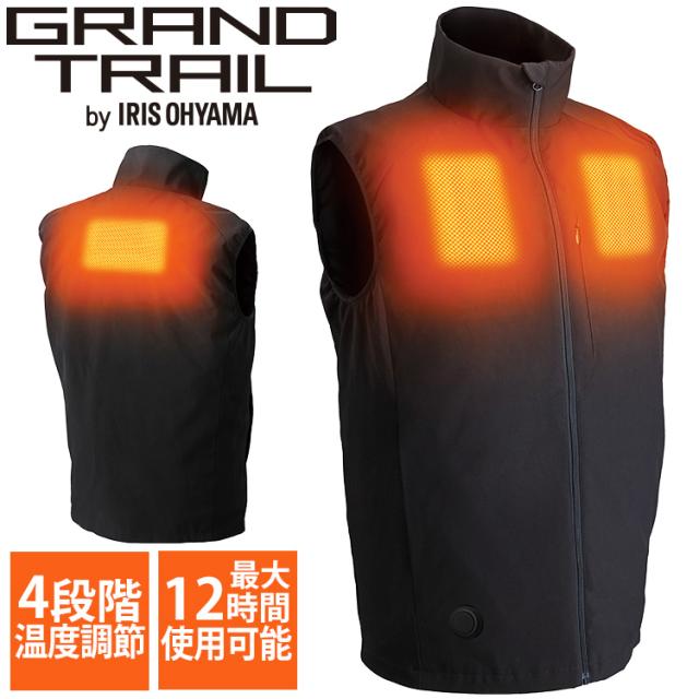 ヒートベスト ヒーターベスト　ヒートウェア　アウトドアベスト アイリスオーヤマ HW-01OD-S/M/L/LL ブラック ネイビー S/M/L/LL 送料無料 メンズ 電熱ベスト ヒートジャケット 電熱インナー USB 水洗い可 アウトドア レジャー
