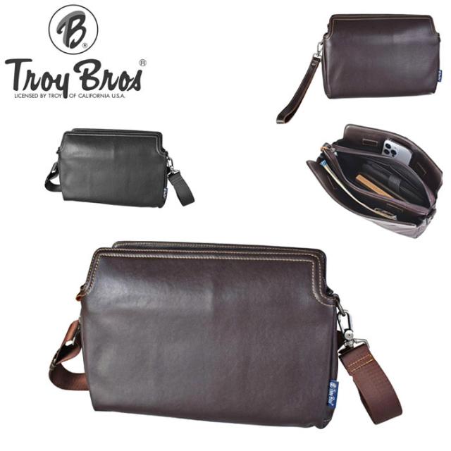 ショルダーバッグ クラッチ ハンドバッグ 牛革 レザー 横型 肩掛け メンズ フォーマル ブランド Troy Bros トロイブロス 7032 本革 お出掛け 冠婚葬祭 旅行 外出