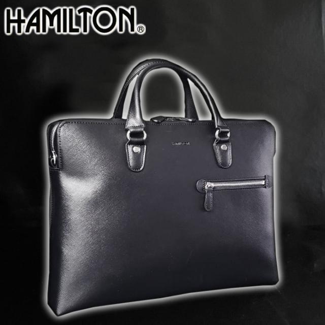 ビジネスバッグ ブリーフケース 2Room 2室式 A4 B4対応  ショルダー付き 2Wya メンズ レディース ブランド HAMILTON No:26691 ユニセックス 水 汚れに強い 営業 出張 通勤 通学 就活 鞄倶楽部
