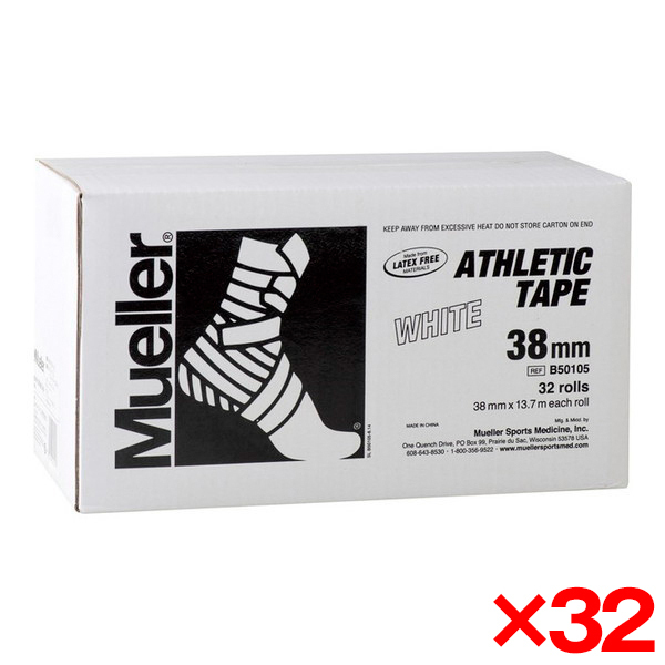 【32個セット】ミューラー MUELLER ホワイトプロ アスレチックテープ 38mm B50105