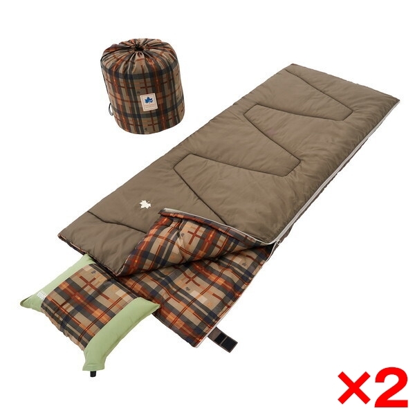 【2個セット】ロゴス 寝袋 シュラフ LOGOS 抗菌防臭 丸洗いサウンドリーシュラフ・-2(枕ホルダー付き) No.72600018冬用 洗濯 化繊 封筒型 連結 車中泊 防災 災害対策 避難