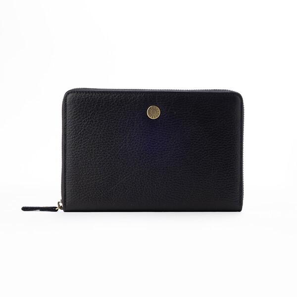 豊岡工房 牛革お薬手帳ケース ブラック 426701 小田清