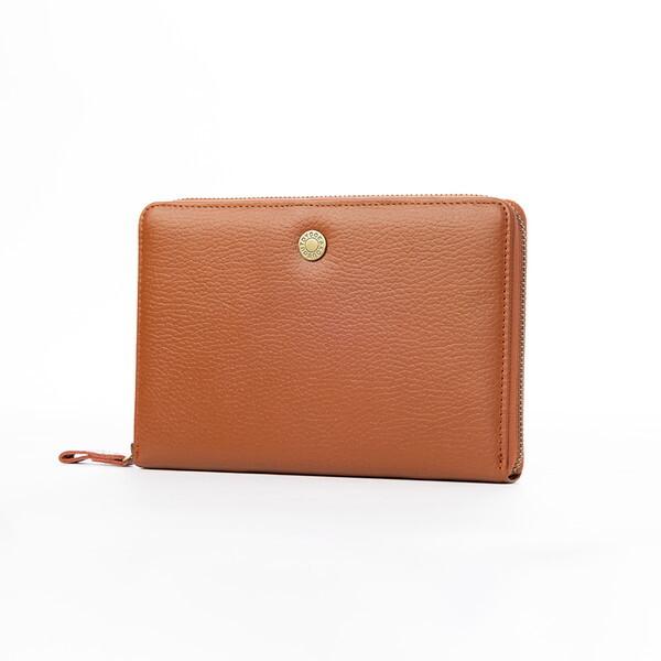 豊岡工房 牛革お薬手帳ケース キャメル 426708 小田清