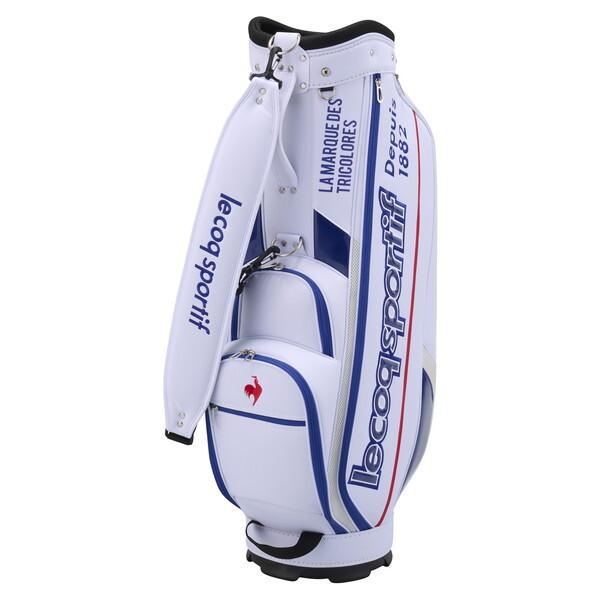 【12%OFFクーポン配布中】 le coq sportif ルコック キャディバッグ 2025年モデル LG5SCB12M WHNV(ホワイトネイビー)
