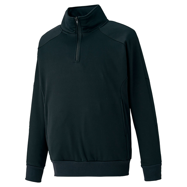 ゼット 野球ウエア HEAT-Z 裏起毛スタンドハーフジップジャケット ブラック O BOS315 1900 ZETT