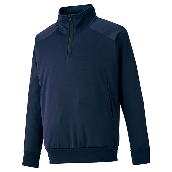 ゼット 野球ウエア HEAT-Z 裏起毛スタンドハーフジップジャケット ネイビー M BOS315 2900 ZETT