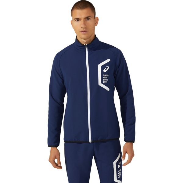 スポーツウエア TEAM HEX DRY CROSS JACKET PEACOAT 2XL 2031E052 400 アシックス