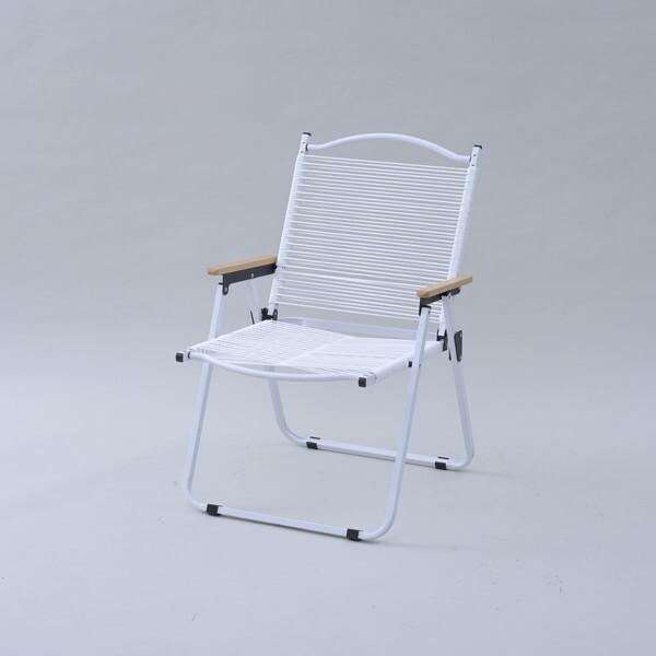 MBC-1(WH) 山善 [C.C 木肘ボーダーチェアハイ] メーカー直送