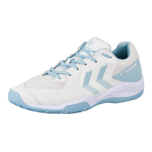 ヒュンメル ハンドボール HAS8045 1067 インドアシューター6 ホワイト×ライトブルー 24.5cm hummel [ハンドボールシューズ]