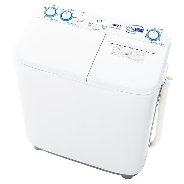 洗濯機 5.0kg AQW-N501 ホワイト 二槽式洗濯機
