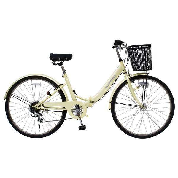ACTIVEPLUS MG-AP266NL ノーパンク26インチ折畳シティサイクル オフホワイト ミムゴ メーカー直送