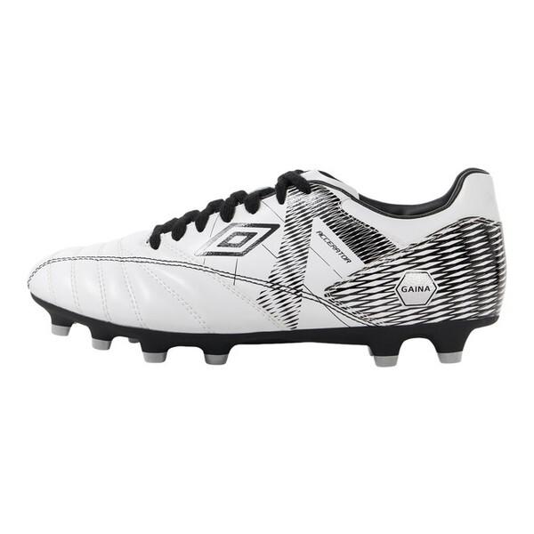 サッカーシューズ アクセレイター +GAINA HG ホワイト 26.5cm UF5FCSB1M WHBK アンブロ