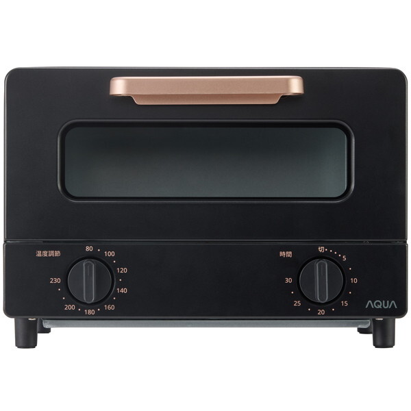 AQT-CG12T(K) AQUA ブラック [オーブントースター (2枚焼き・1400W)]