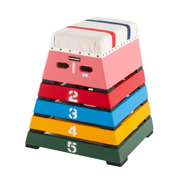 エバニュー EKF165 カラーとび箱5段(指導ライン入) EVERNEW メーカー直送