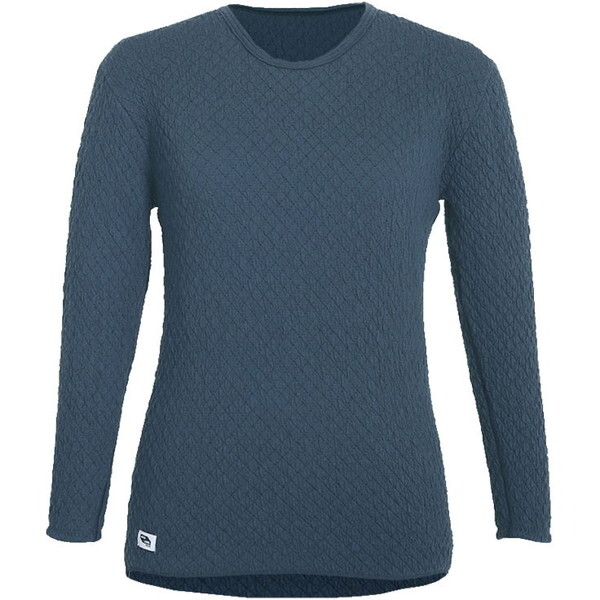 チョモランマ 婦人 長袖U首 ネイビー Mサイズ QMS821 健繊