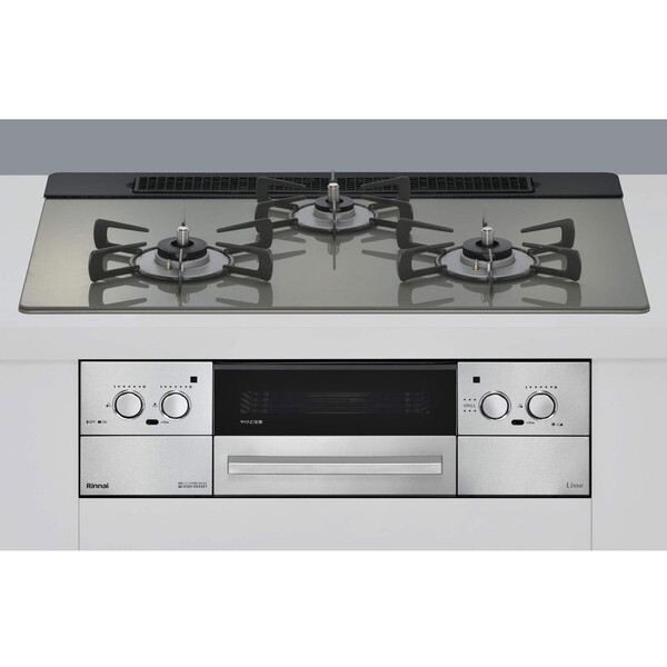 RHS71W42J3RSTW-LP クラシックミラー Lisse Rinnai [ビルトインガスコンロ （プロパンガス用・3口・左右強火力タイプ・幅75cm）]