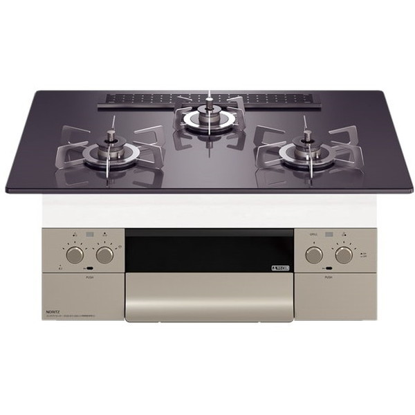 N3WU2PWASQSTESC-13A NORITZ Orche S-FLAT [ビルトインガスコンロ (都市ガス用 3口 両側強火力 75cmタイプ)]