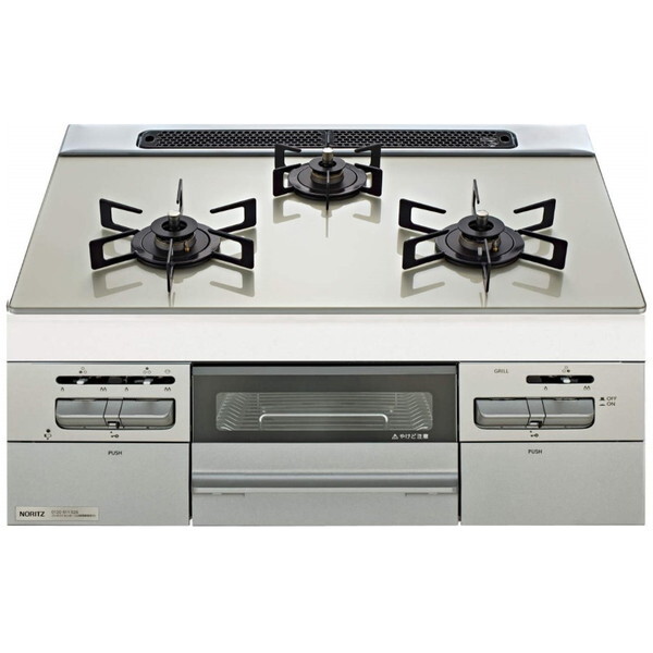 N3WV6RWAP2SIEC-13A NORITZ Mikke (ミッケ) [ビルトインガスコンロ (都市ガス用・3口・両側強火タイプ・幅60cm)]