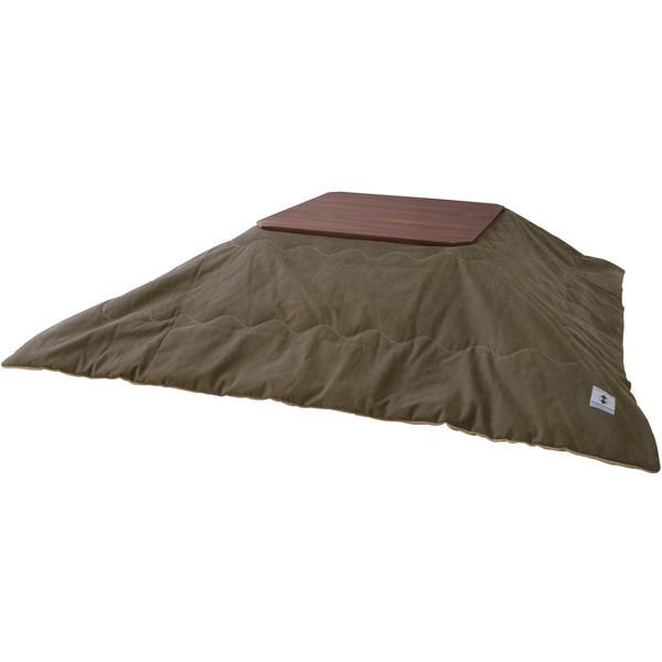 こたつ 布団 正方形 撥水 KK-161KH カーキ 薄掛けコタツ布団 東谷 メーカー直送