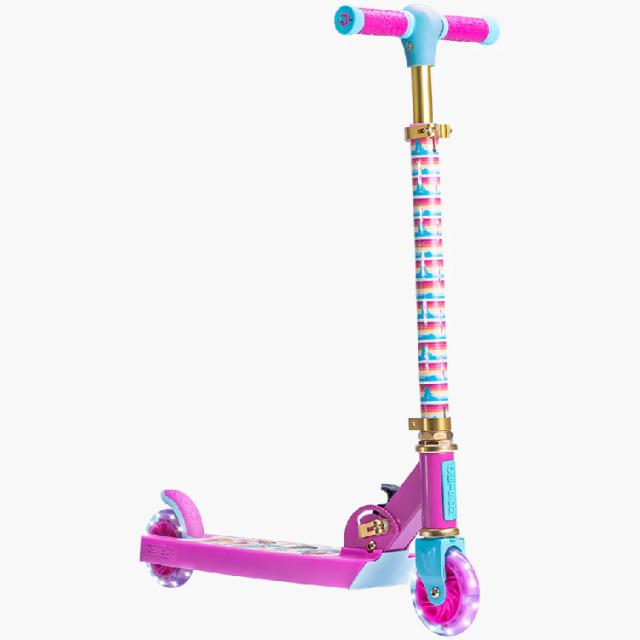 キックスクーター ディズニー プリンセス 光る キックボード ライトアップ 子供 折りたたみ 5歳から キックスケーター JETSON