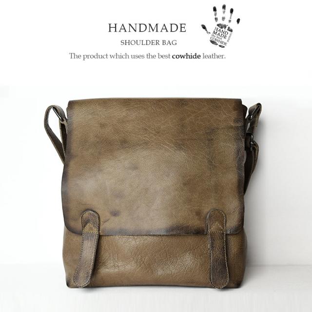 代金引換ではご注文いただけません 送料込 ハンドメイド ヴィンテージ加工ショルダーバッ