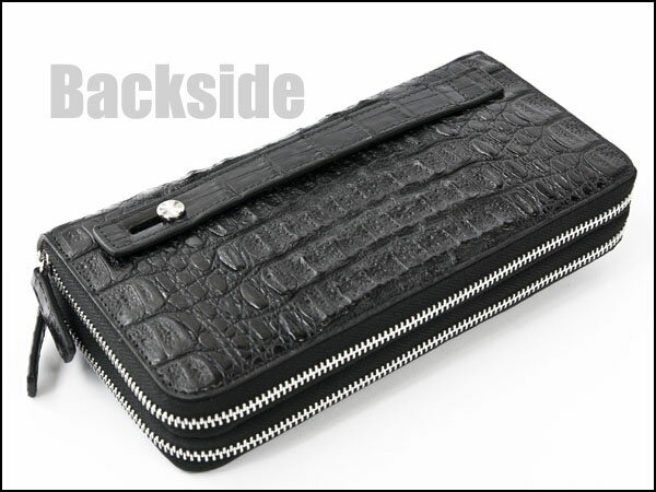 GODANE正規販売代理店 ゴダン  カイマンクロコダイル miniクラッチバッグ ダブルファスナーspcw8086cp Black ブラック テールレザー使用 GODANE正規販売代理店 ゴダン カイマンクロコダイル miniクラッチ