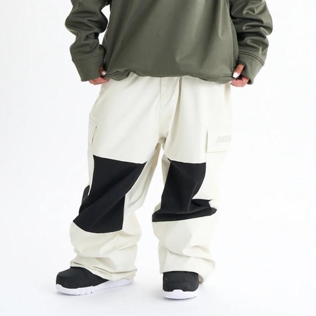 24-25 DC ディーシー シューズ スノーボードパンツ ディーシー スノーカーゴブロックパンツ ホワイト DPT243934-WHT