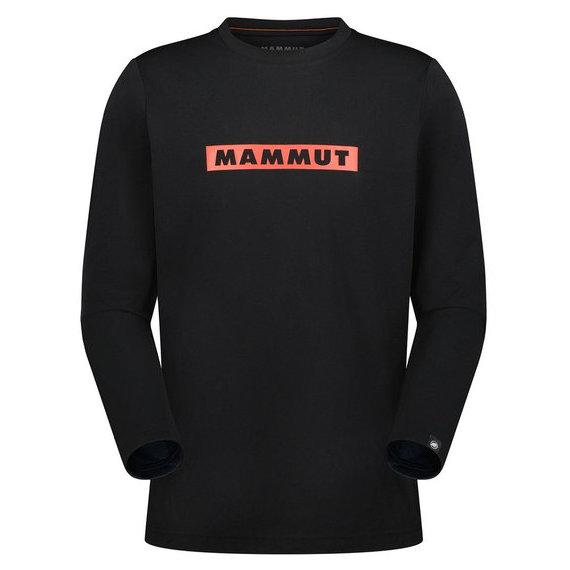 マムート 長袖Tシャツ メンズ QD ロゴ プリント ロングスリーブ Tシャツ アジアンフィット black-mammut red PRT2 1016-01030-00778