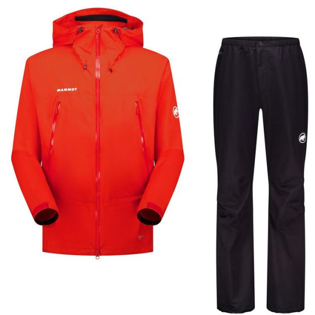 マムート マサオ ライト レイン スーツ アジアンフィット メンズ マムートレッド/ブラック 1010-31350-3777