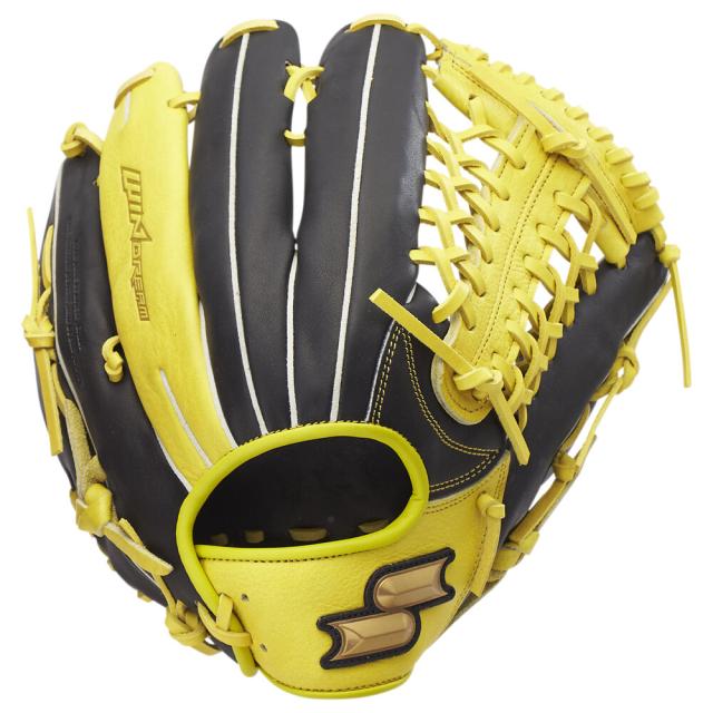 エスエスケイ 一般軟式グローブ 外野手用 ウインドリーム 右投げ ブラック×LYタン 軟式野球 WCG17525-9030-L