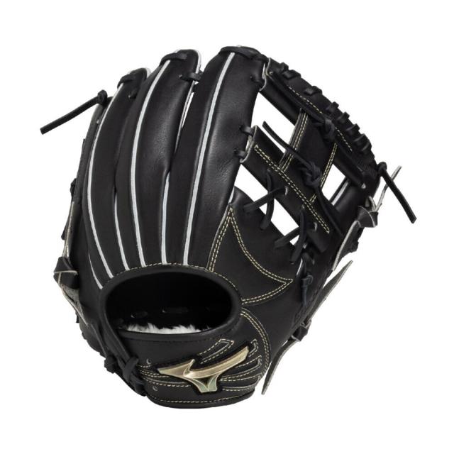 2025年秋新作 ミズノ 一般軟式グローブ グローバルエリート 内野手用 右投げ 軟式野球 ブラック Hselection SIGNA 1AJGR33403-09