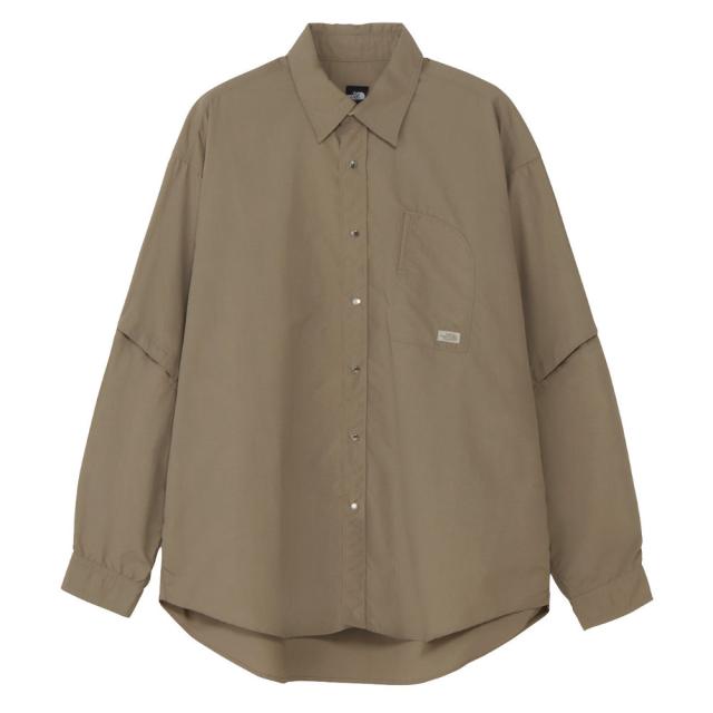 2025年秋冬 新色 ノースフェイス ロングスリーブエンライドシャツ メンズ マッシュルーム NR62461-MR ザ・ノース・フェイス