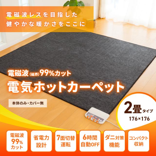 電磁波カット ホットカーペット 2畳タイプ(本体のみ・カバー無) ZCB-20S